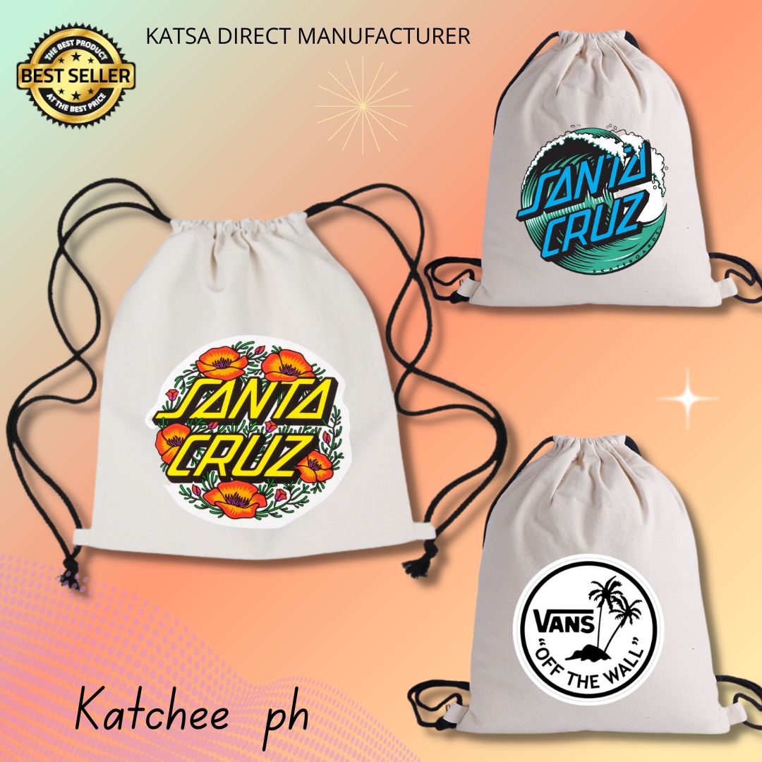 Vans03 Santa Cruz Drawstring Bag Katsa Canvas High Quality / Korean ...
