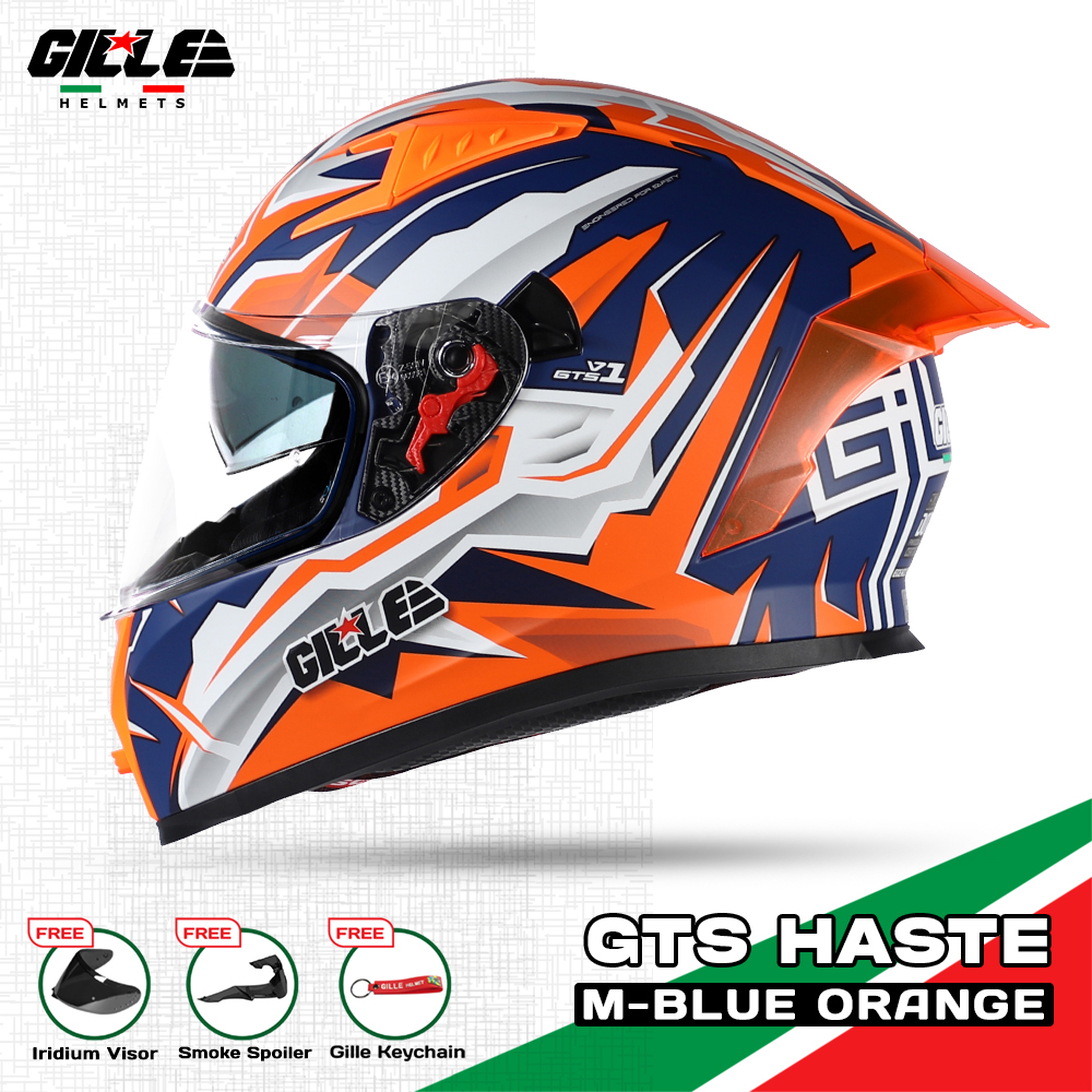 Gille Helmet 135 GTS V1 Haste Motorcycle Helmets Full Face Dual Visor ...