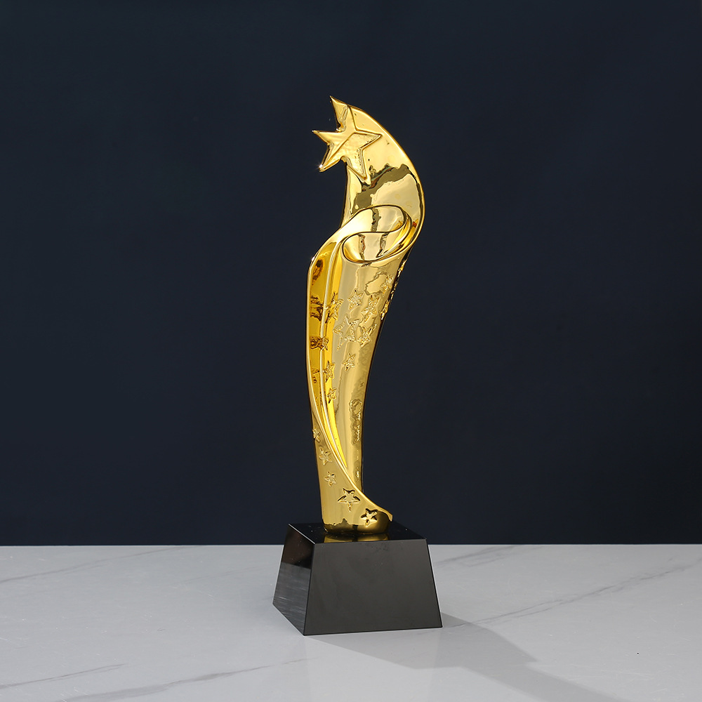 LZD Resin Small Gold Statue Dance Trophy Ballet Metal Trophy Sports ...