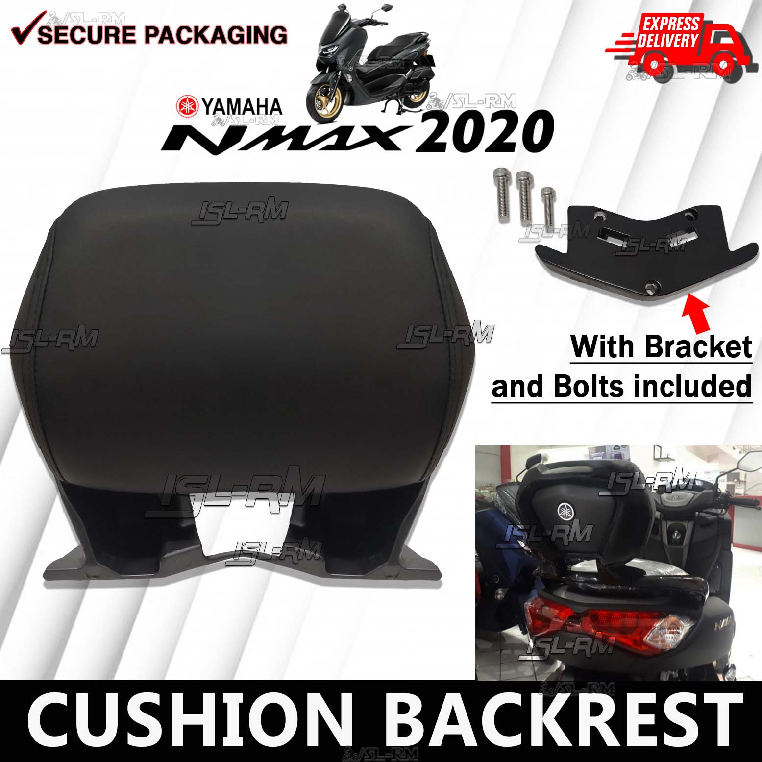 NMAX 2020 / NMAX VERSION 2 / NMAX version 2.1 Backrest Cushion with ...