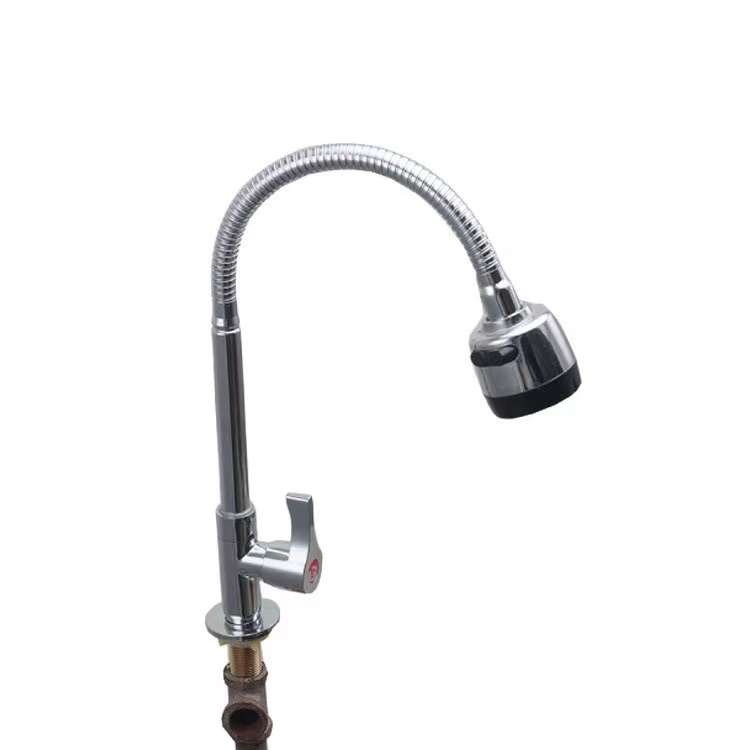 Stainless Steel 360° Flexible Faucet with Sprayer Single Cold Kitchen ...
