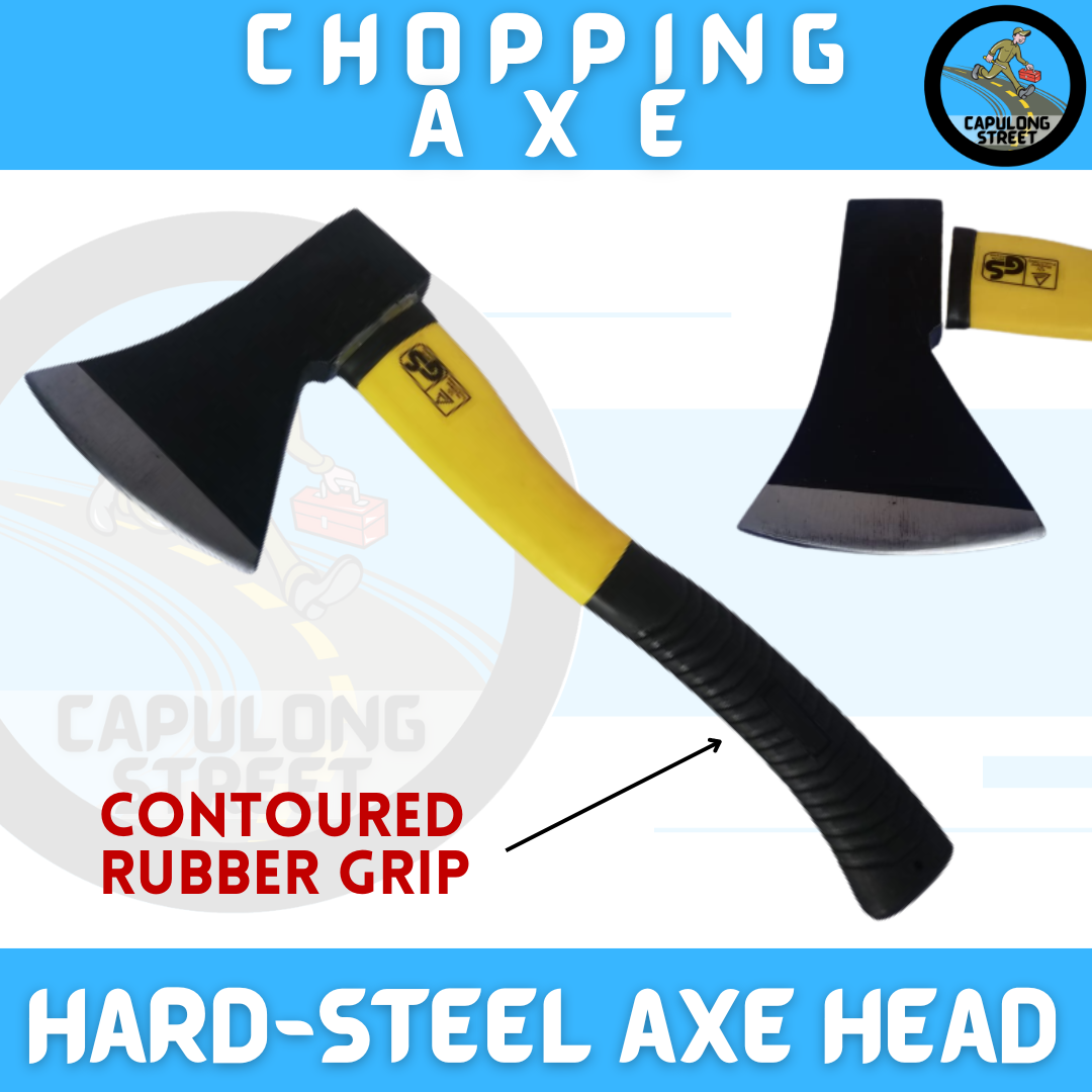 Capulong Street Chopping Axe With Contoured Rubber-Like Handle Durable ...