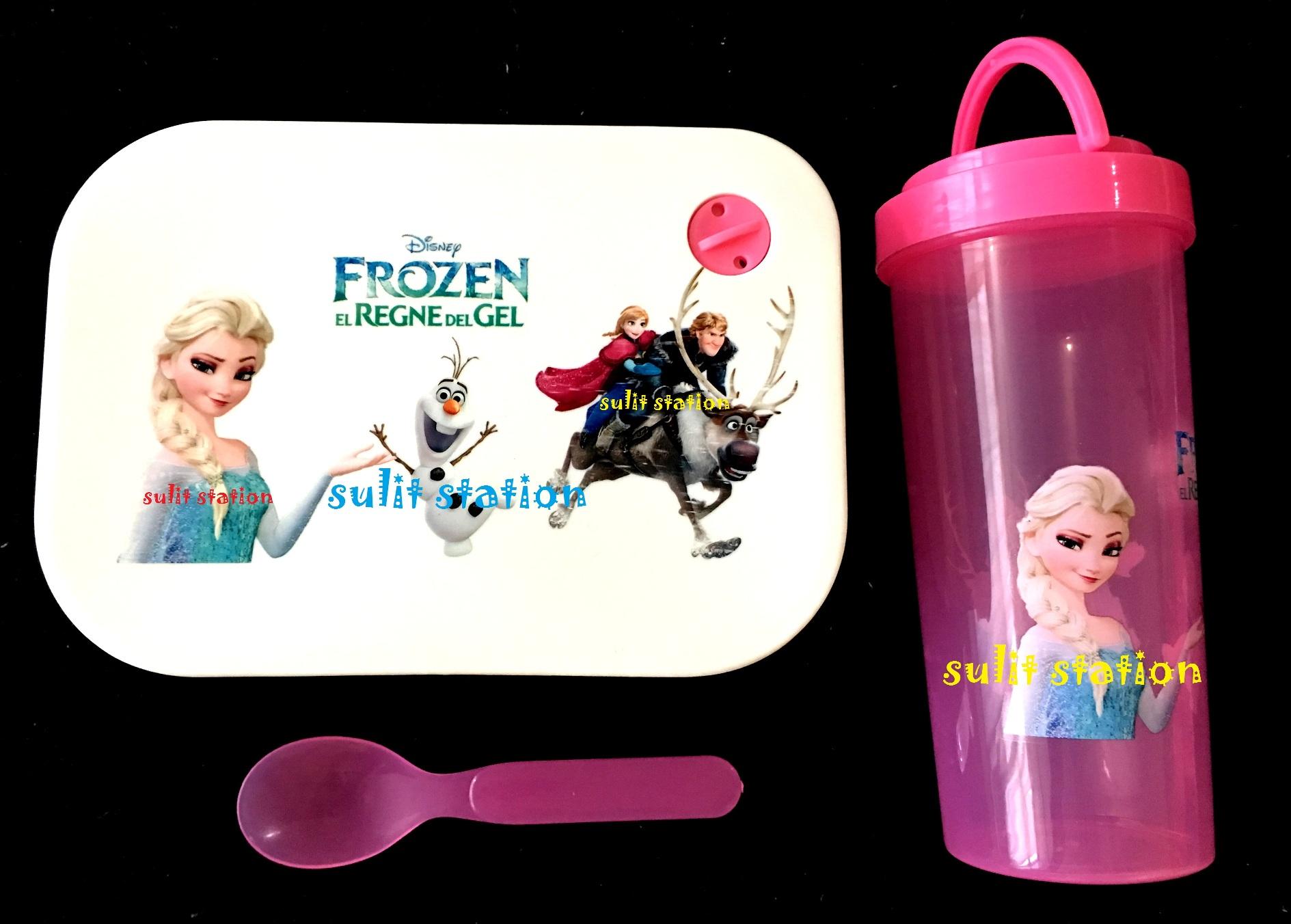 FROZEN ELSA ANNA FOOD BAUNAN SNACK LUNCH KIT STORAGE BOX CONTAINER with ...