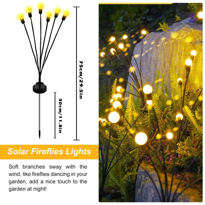 Solar Light Outdoor Waterproof with LED Solar Panel Solar Firework ...