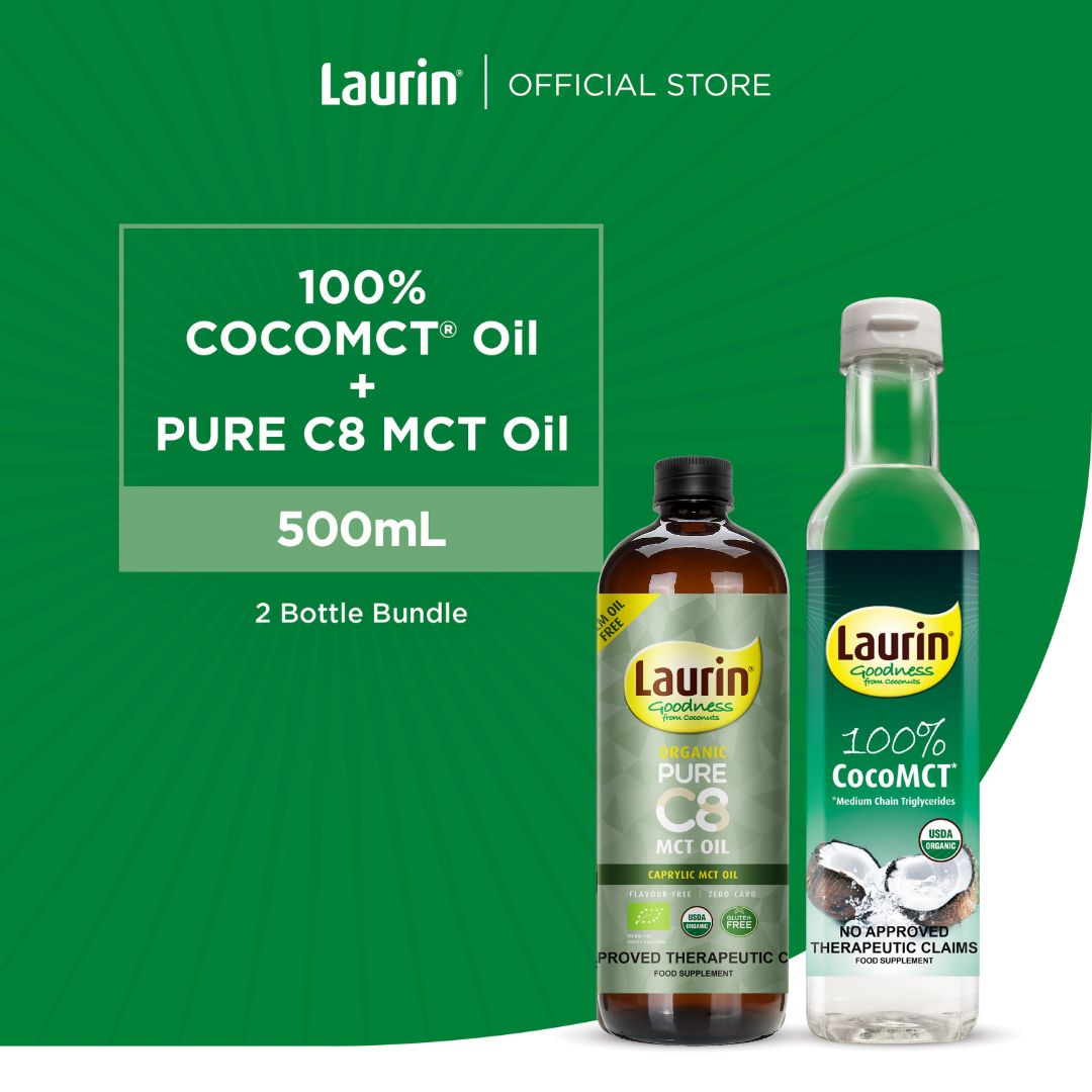 Laurin Pure C8 MCT Oil 500mL & Laurin 100% Coco MCT 500mL | Lazada PH