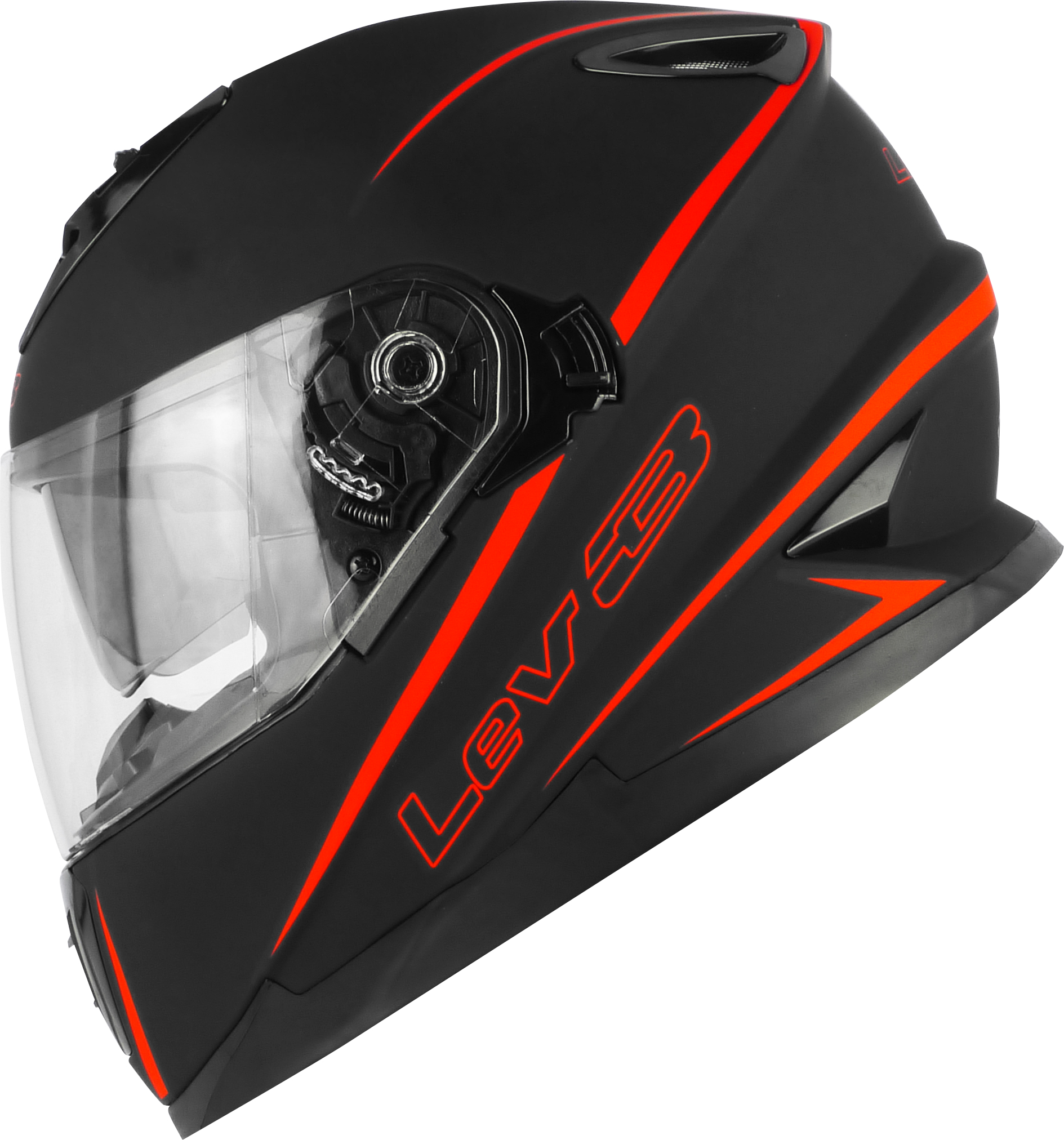 Lev3® BJ-9930 Sleek Motorcycle Helmet - FullFace Dual Visor Lens ...