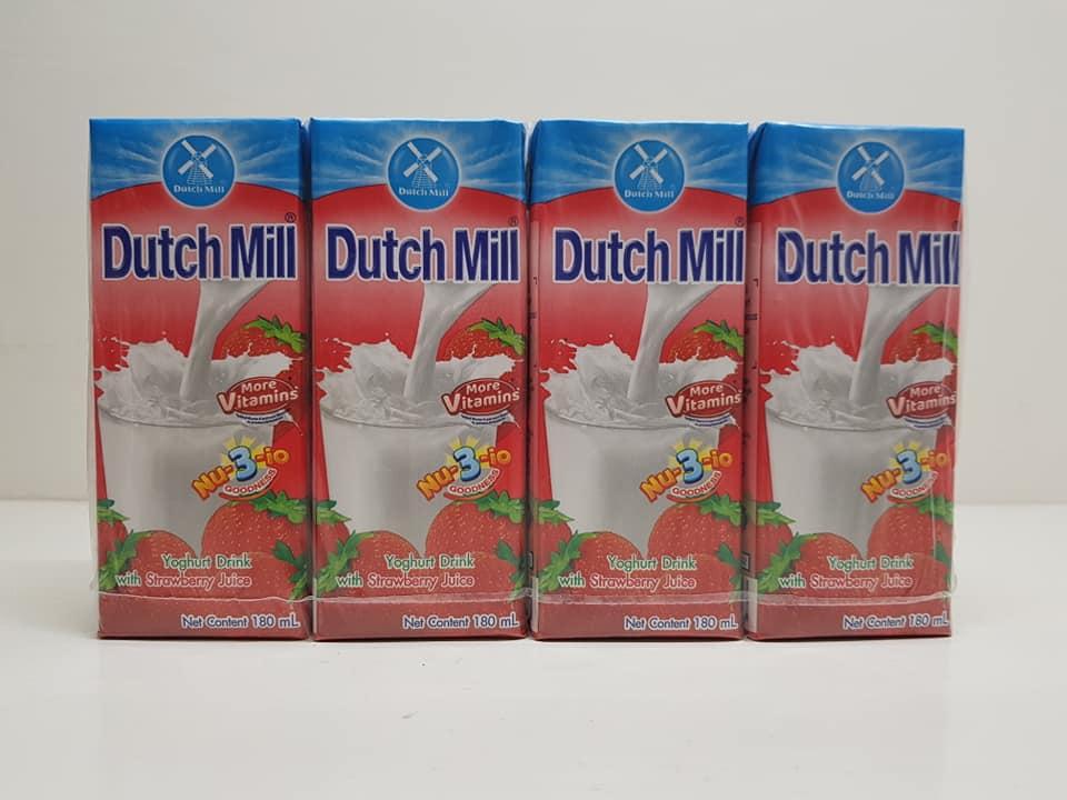 Dutch Mill Yoghurt Milk Drink - Strawberry Flavor (12 pcs x 180 ml ...