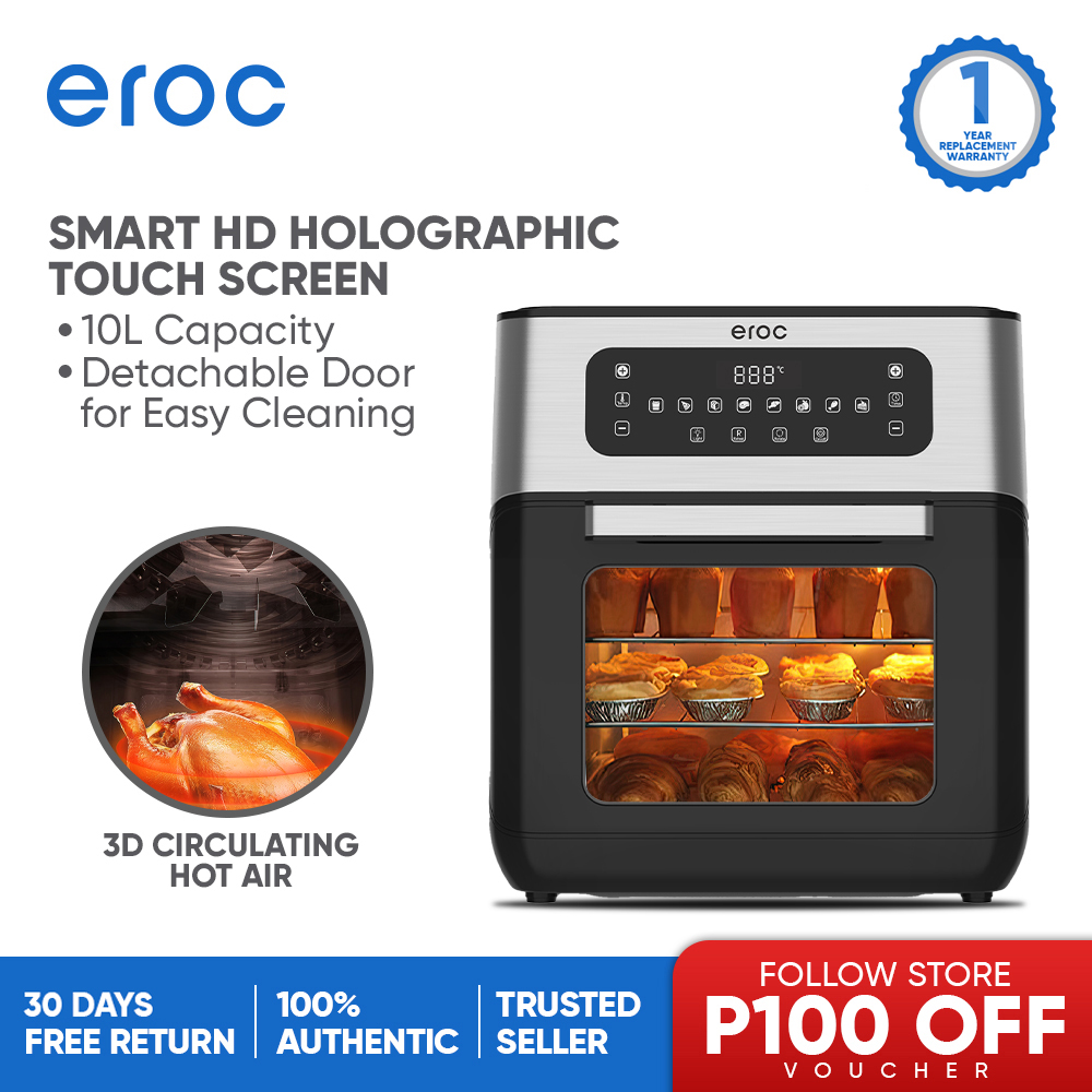 Eroc AF-Z1 10L Air Fryer Oven Capacity with 360 Degree Hot Air ...