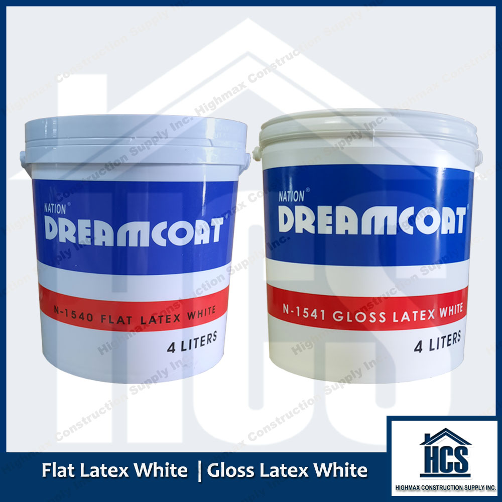Nation Dreamcoat Flat or Gloss Latex White 4L Liters Gallon N-1540 or N ...