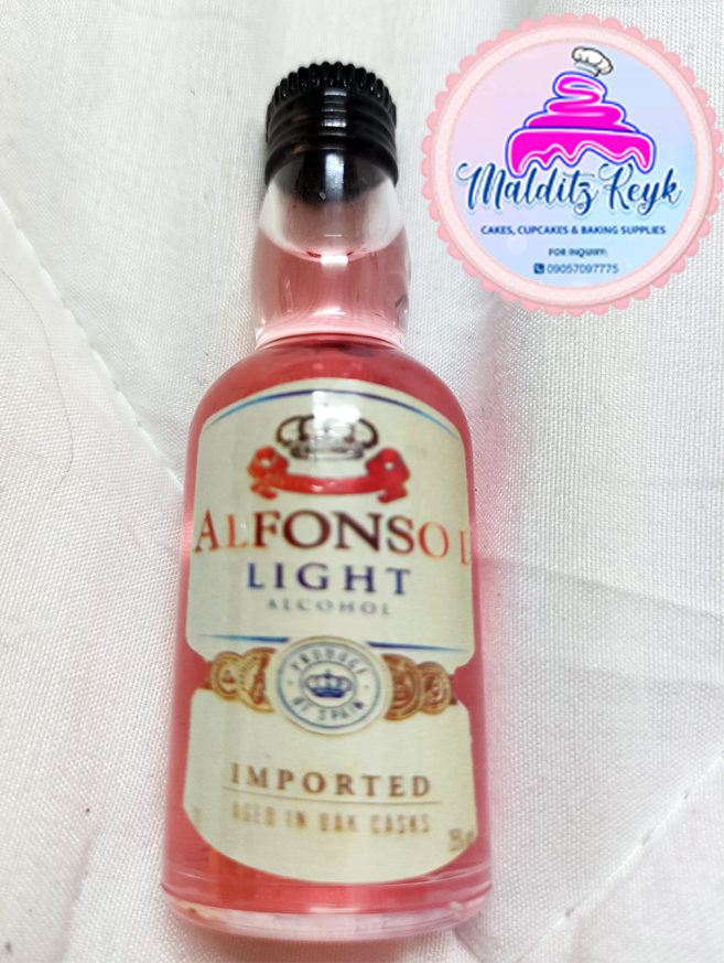Alfonso Light / Fundador Light / Mini Liquor Cake Topper - PINK LIQUID ...