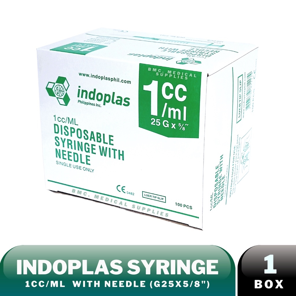 Indoplas Syringe - 1cc/ml [Sold Per Box] Disposable Syringe | Lazada PH