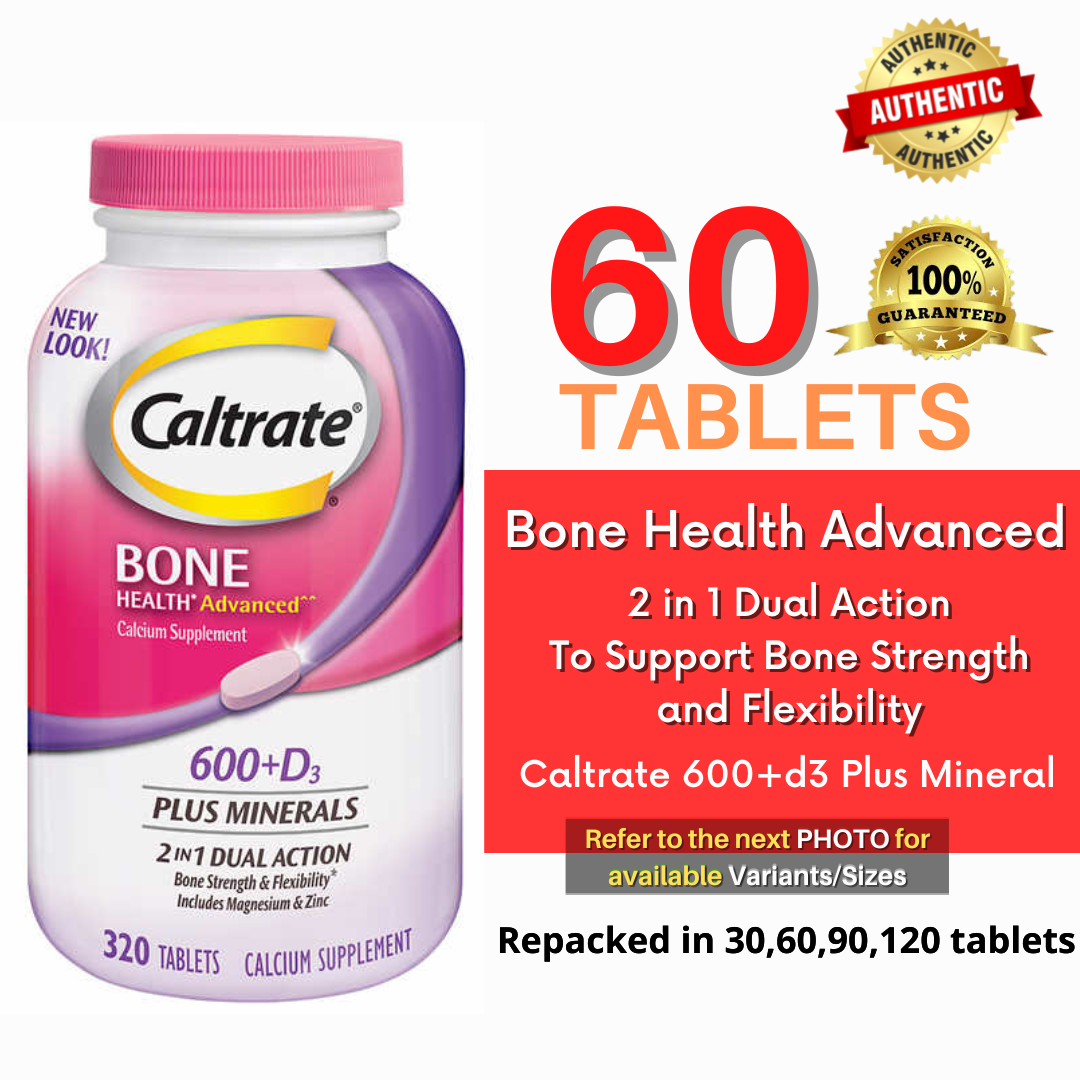60 Tablets - Caltrate Bone Health Advanced 600+D3 Plus Minerals | Lazada PH