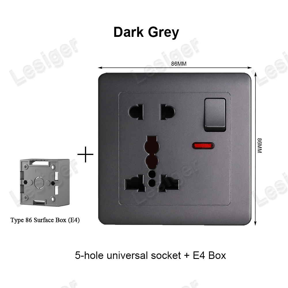 13A Outlet socket for wall with switch wall mounted with USB 2.1A ...