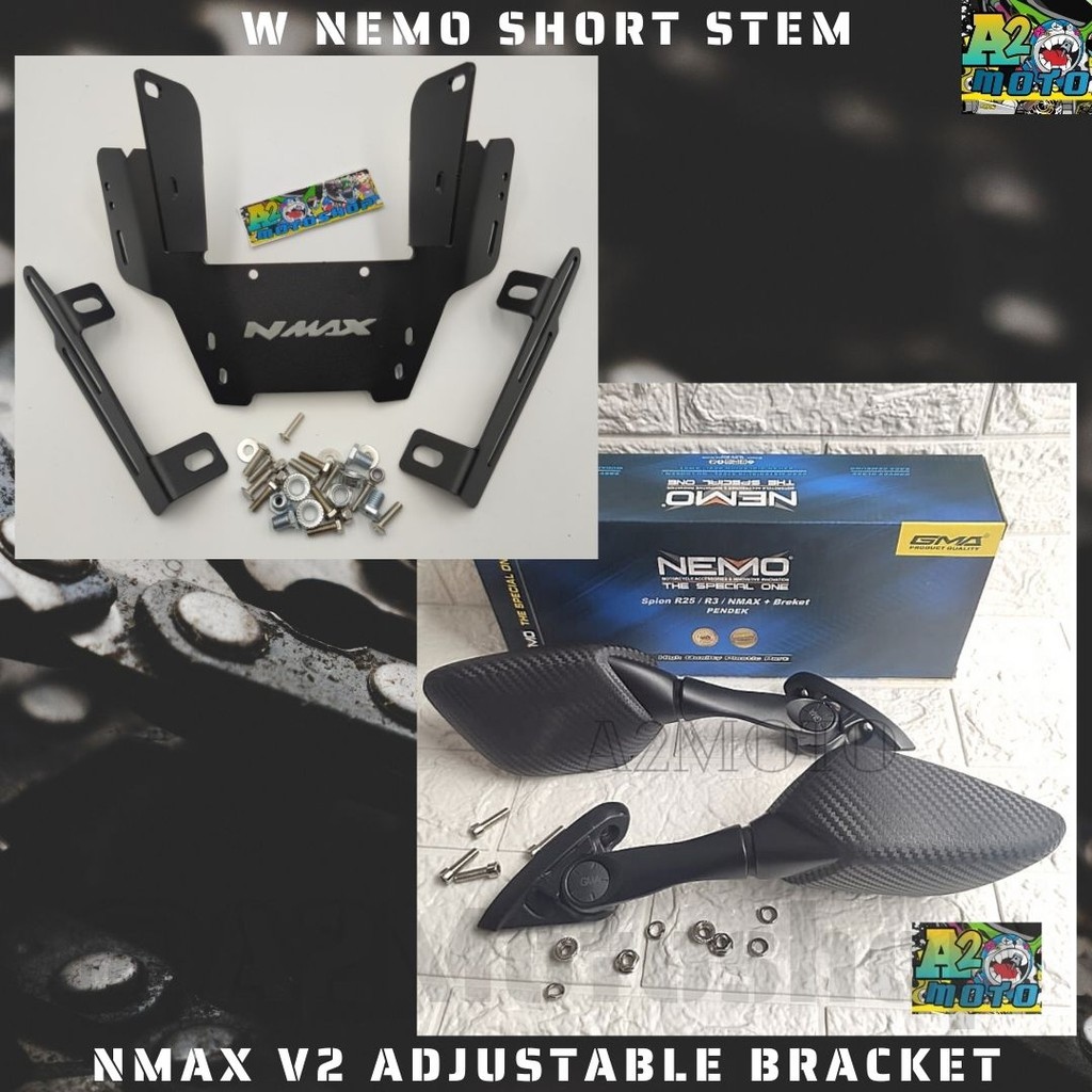 Nmax 2020 2021 2022 Bracket for Side Mirror and Visor Windshield SEC ...