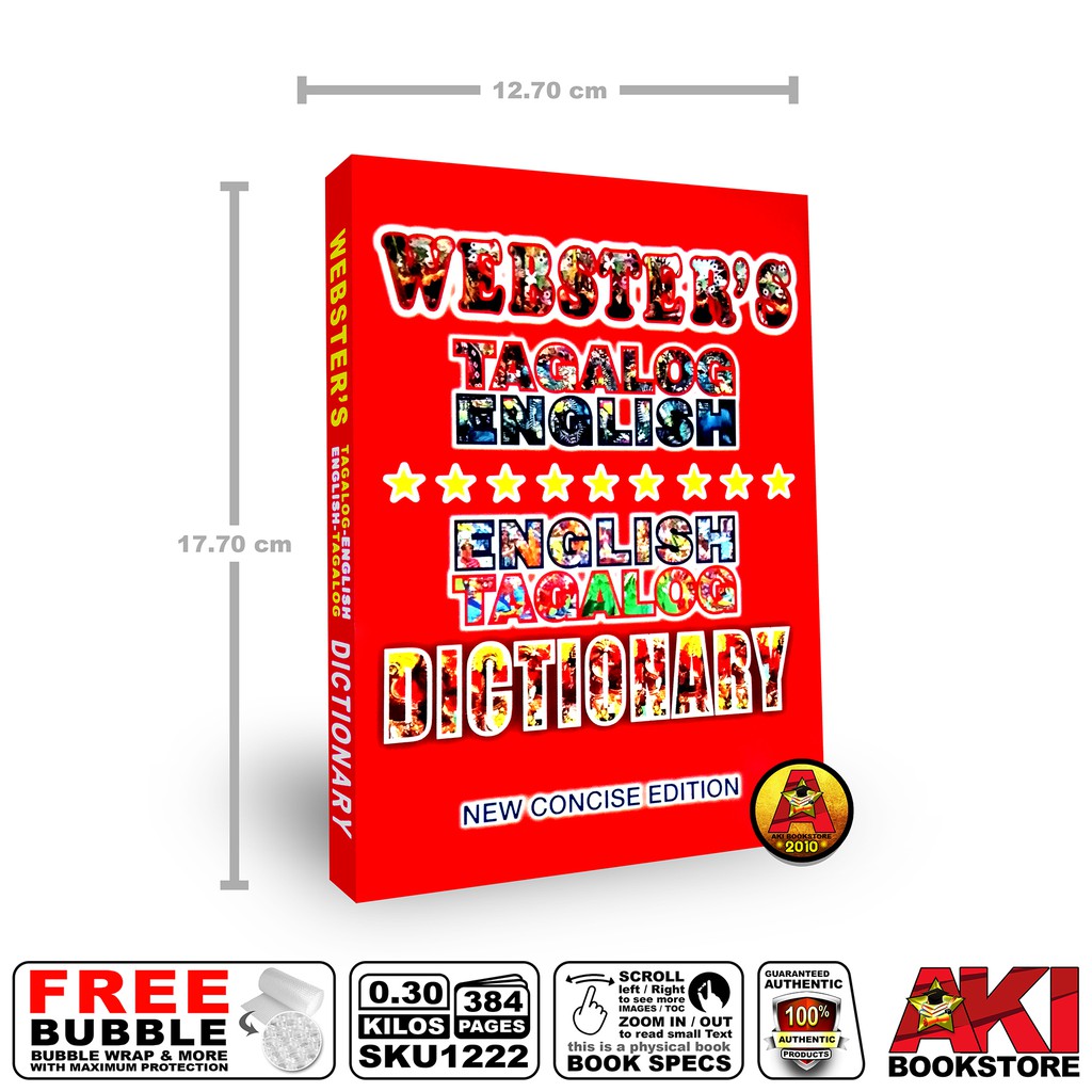 AUTHENTIC Webster's Tagalog-English English-Tagalog Dictionary (New ...