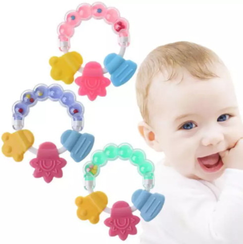 SE Baby Rattles Teether Toy Silicone Teeth Biting | Lazada PH