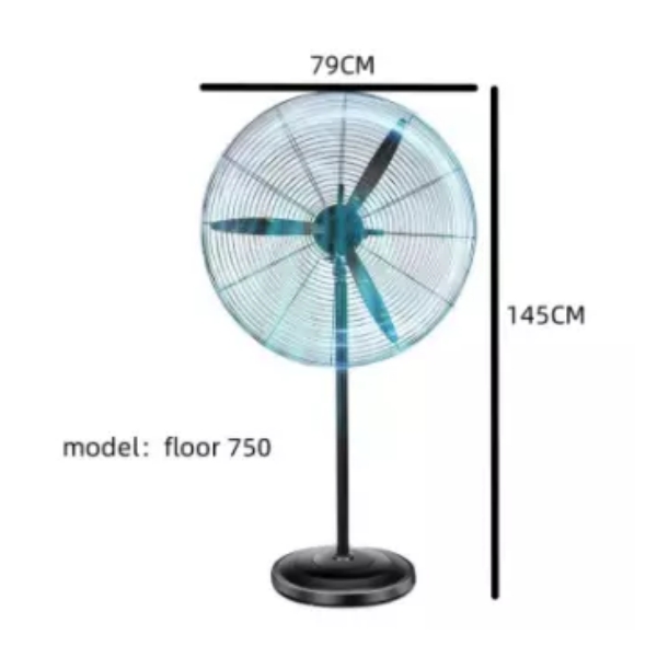 Industrial Electric Fan Heavy Duty Powerful 3-speed Strong Wind Floor ...