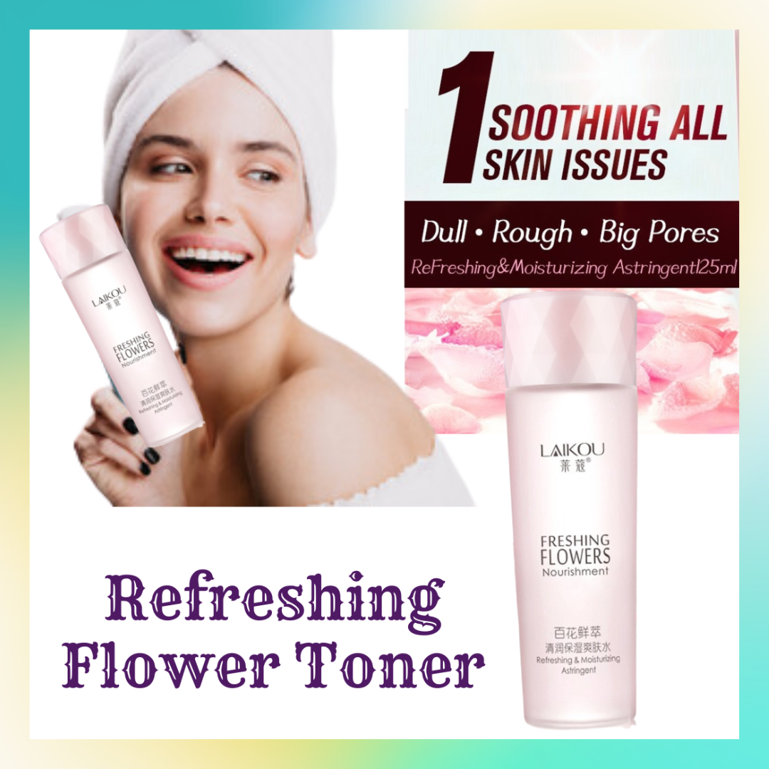 Laikou Flower Toner for Pimples and Acne Oil Control Anti Aging Lighten ...
