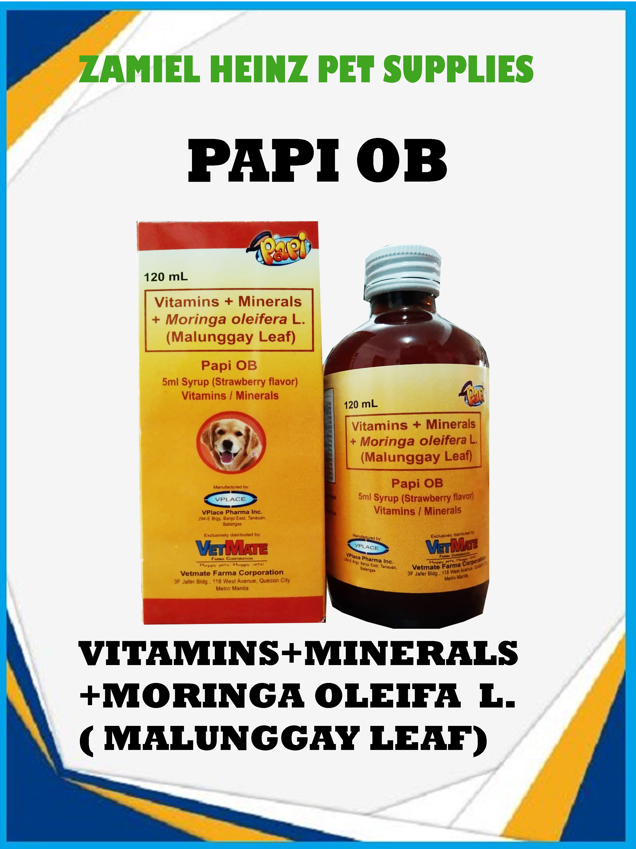 PAPI OB Vitamins + Minerals (MALUNGGAY LEAF) (120ml) | Lazada PH
