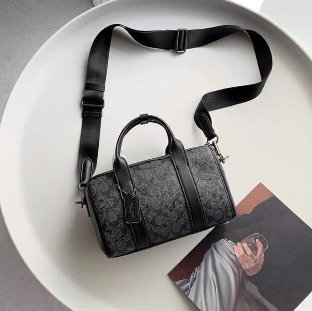 SALE! Original Coach Gotham Men's Duffle Bag 24 In Signature Canvas CA186 - Black | Lazada PH