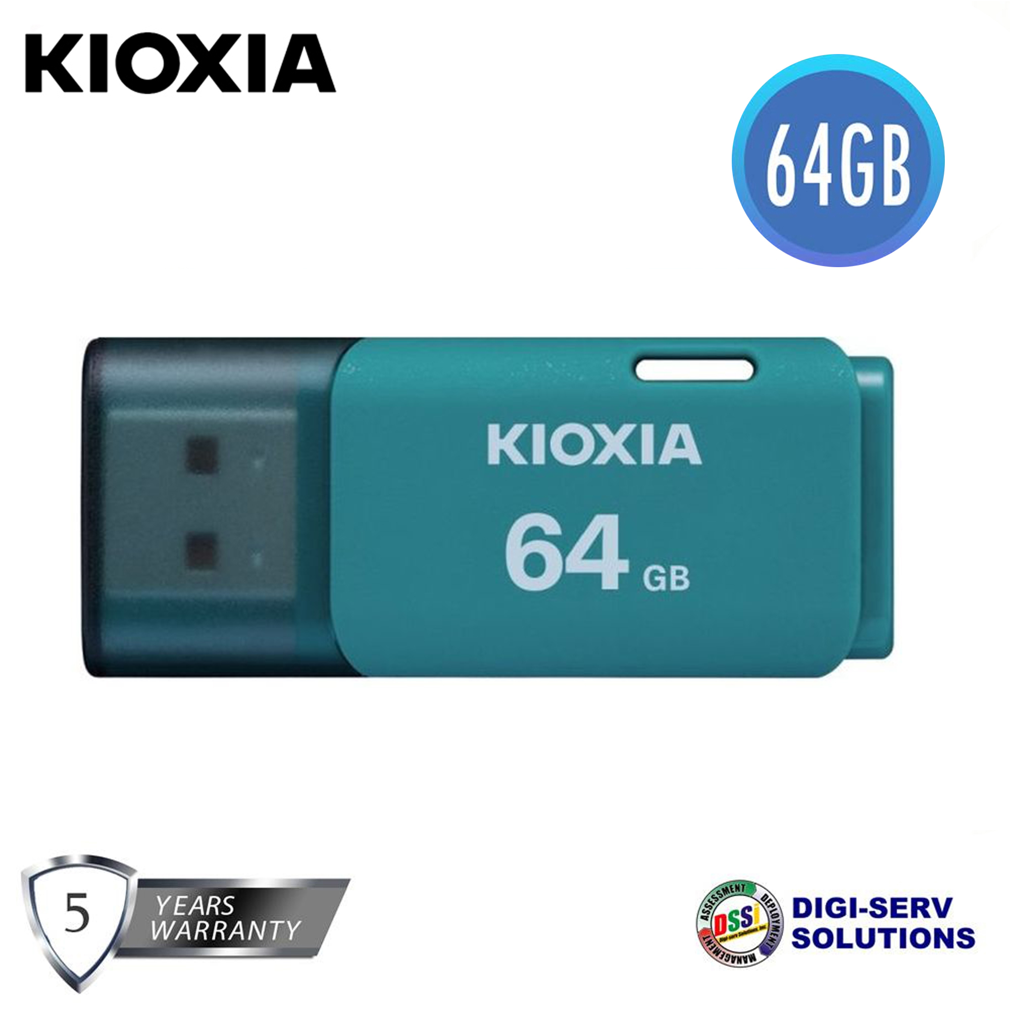 Kioxia by Toshiba 64GB TransMemory U202 USB Flash Drive (Light Blue ...