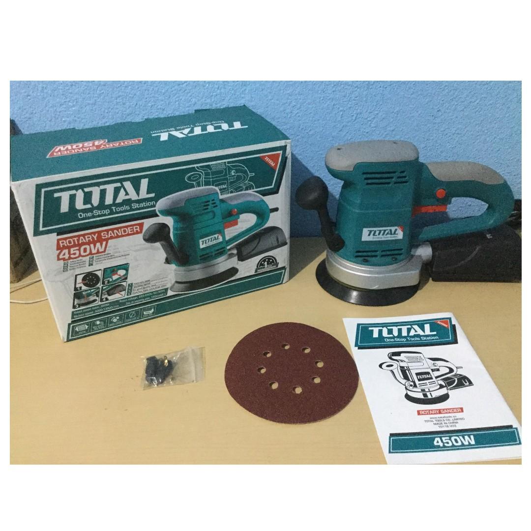 TOTAL Rotary sander 450W Premium Industrial TOOLS TF2041506 | Lazada PH
