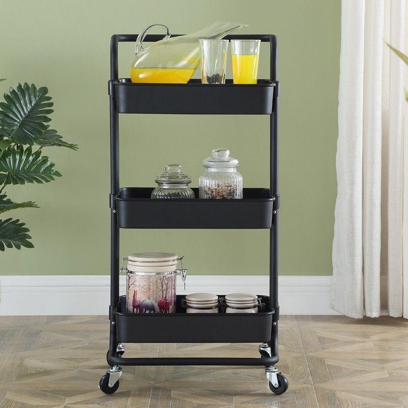 Baby Steps Kitchen Rolling Utility Cart Raskog 3 Layer Trolley Salon ...