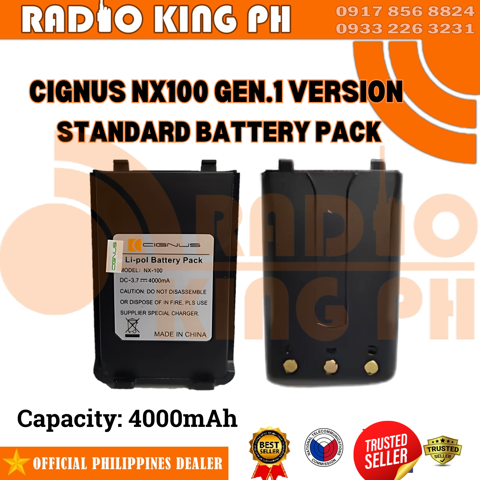 CIGNUS Battery for NX100 Gen.1 version 4000mah Original Standard ...