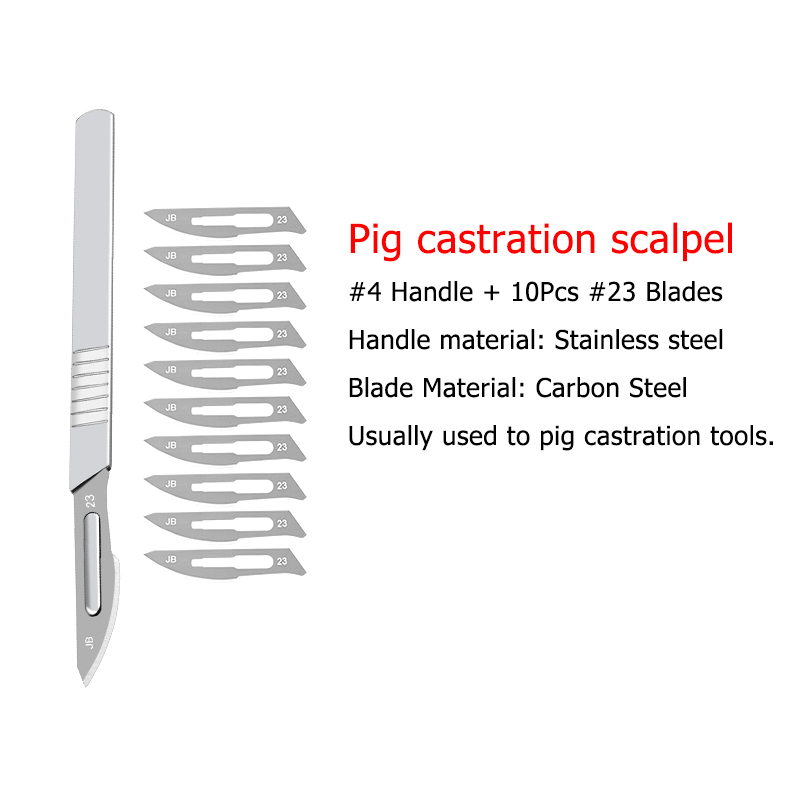 4 In 1 Piglet tool kit (Piglets teeth cutter + Pig tail cutter + Piglet castration tools + Pig ...