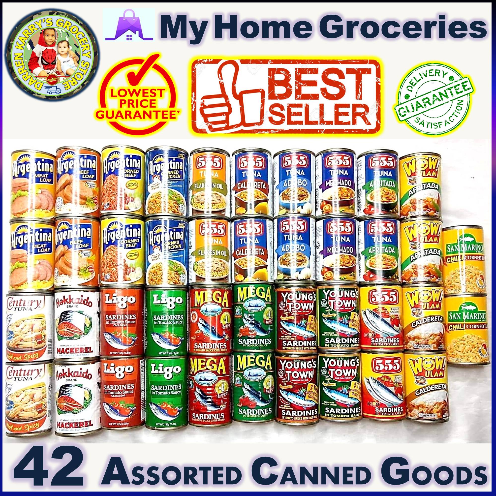 My Home Groceries 42 cans * Please check the list of assorted canned ...