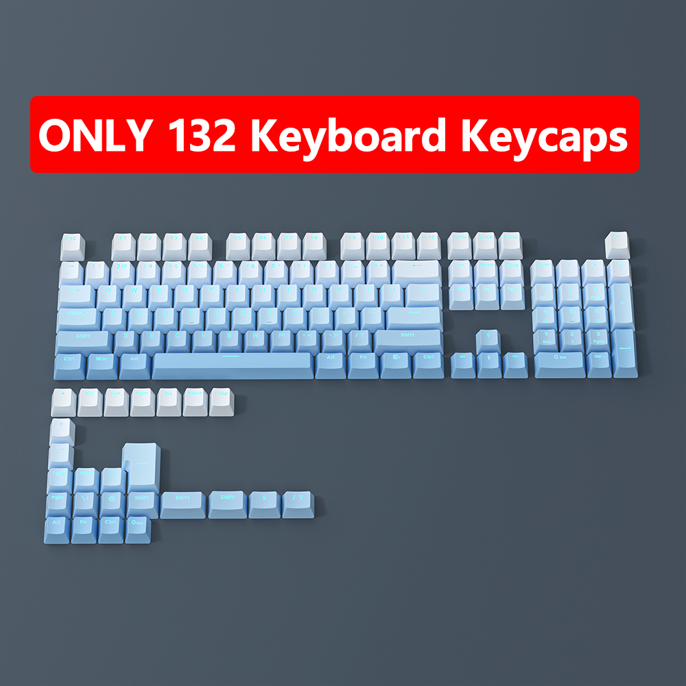 ZIFRIEND 132 keys Keycaps Set Key Caps Kit PBT Gradient Dip Dyeing ...