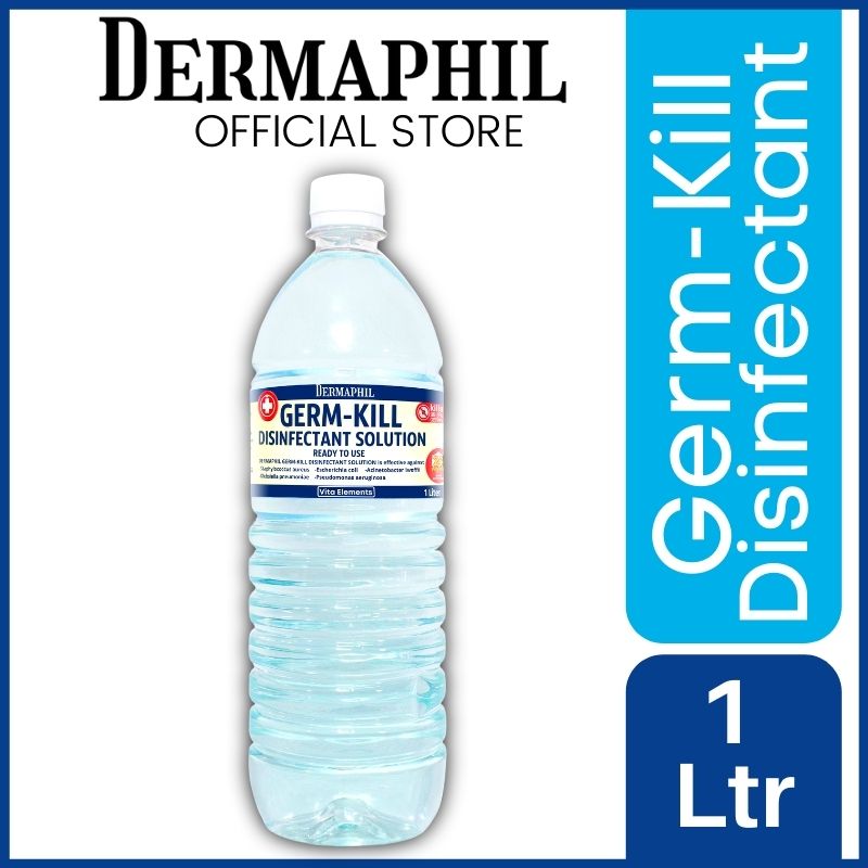 DERMAPHIL Germ Kill Disinfectant Solution 1 Liter - Antibacterial ...