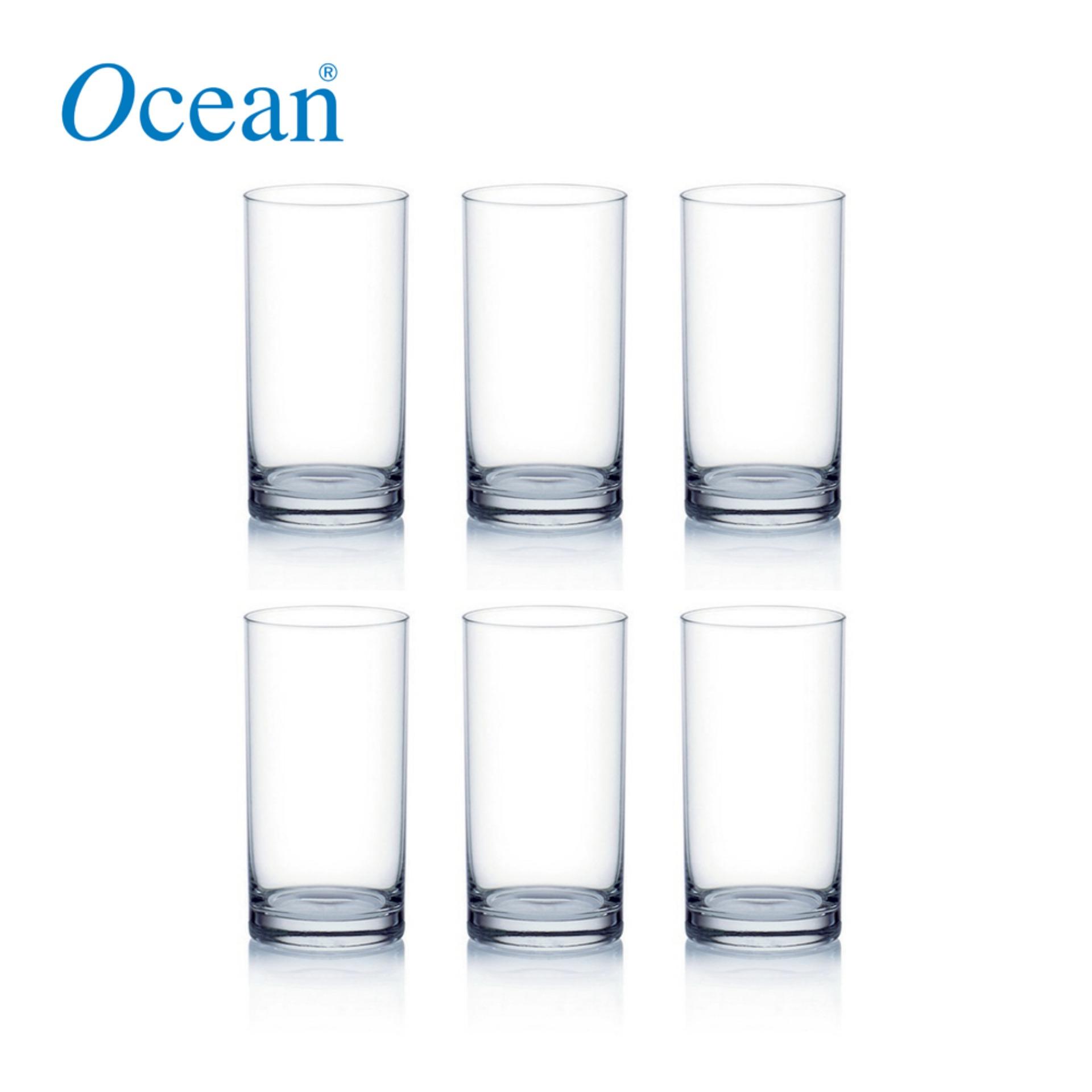 Ocean Glassware Fin Line Hi Ball Tumbler 280ml / 9 3/4oz Set of 6 (FM ...