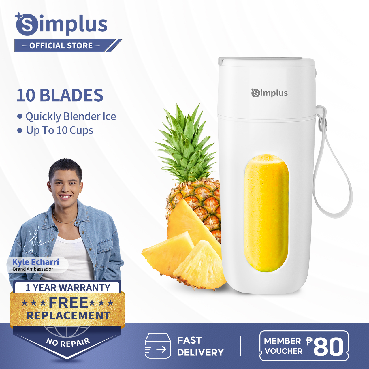 Simplus Juicer Juice Blender Ice Blender for Fruit and Vegetables 300ML ...