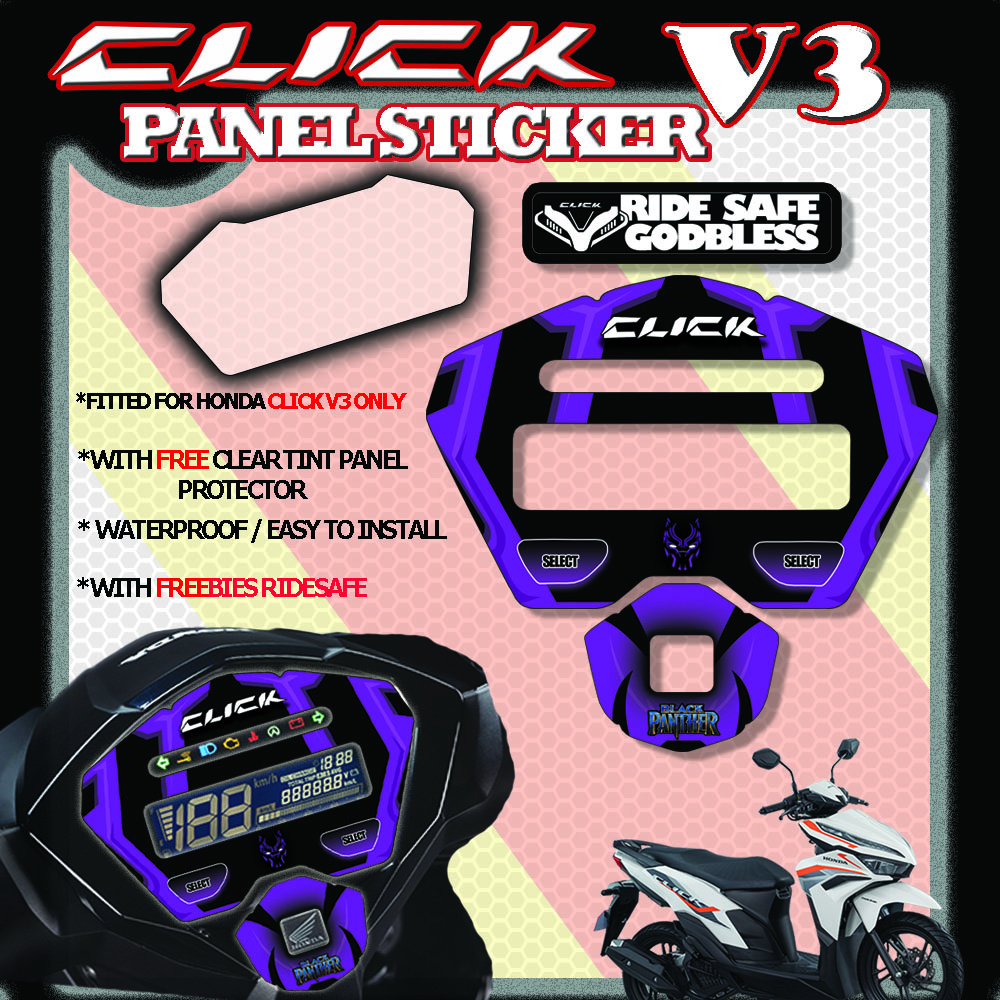 HONDA CLICK V3 PANEL GAUGE STICKER FULL / CLICK V3 PANEL GAUGE STICKER ...