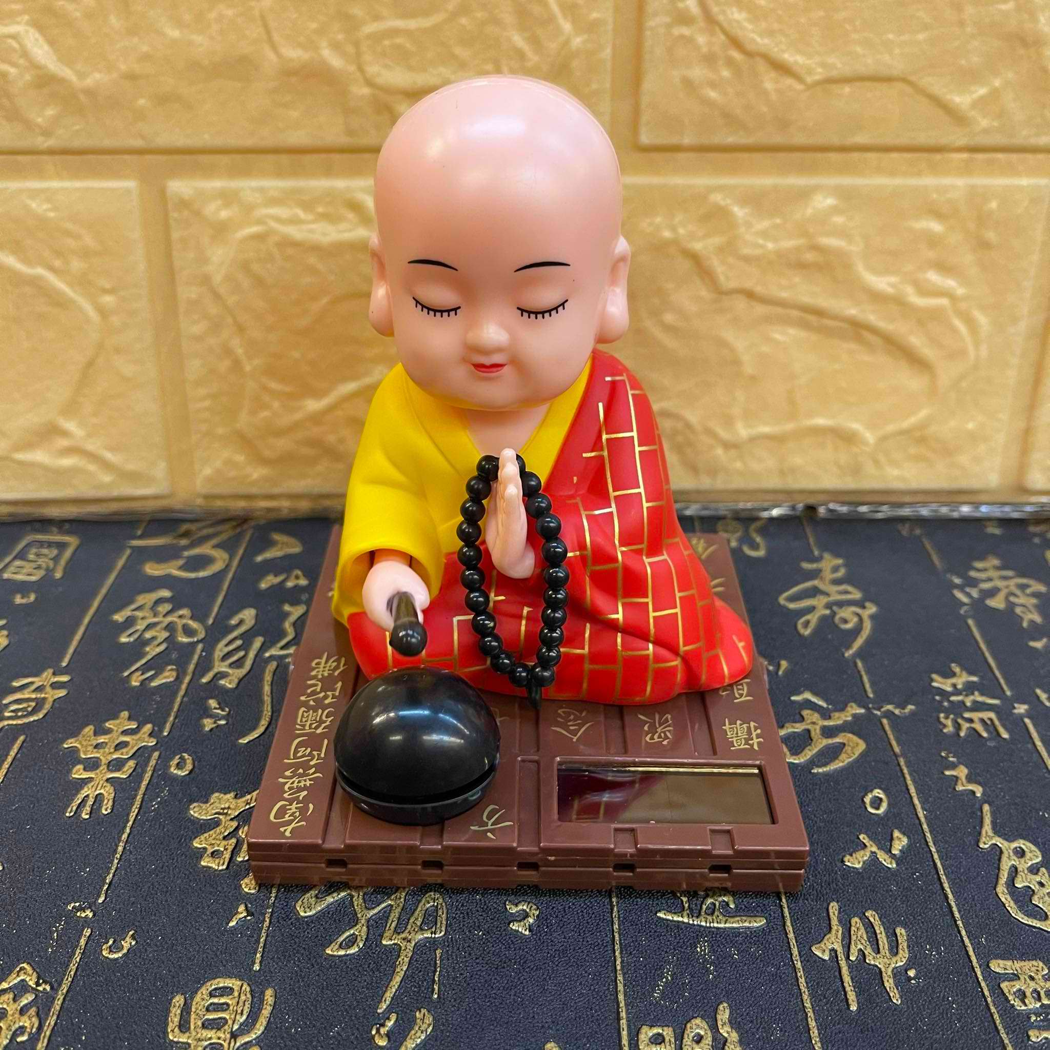 Blessing Cute Monk Moving Solar Powered Chanting Like For Safety and ...