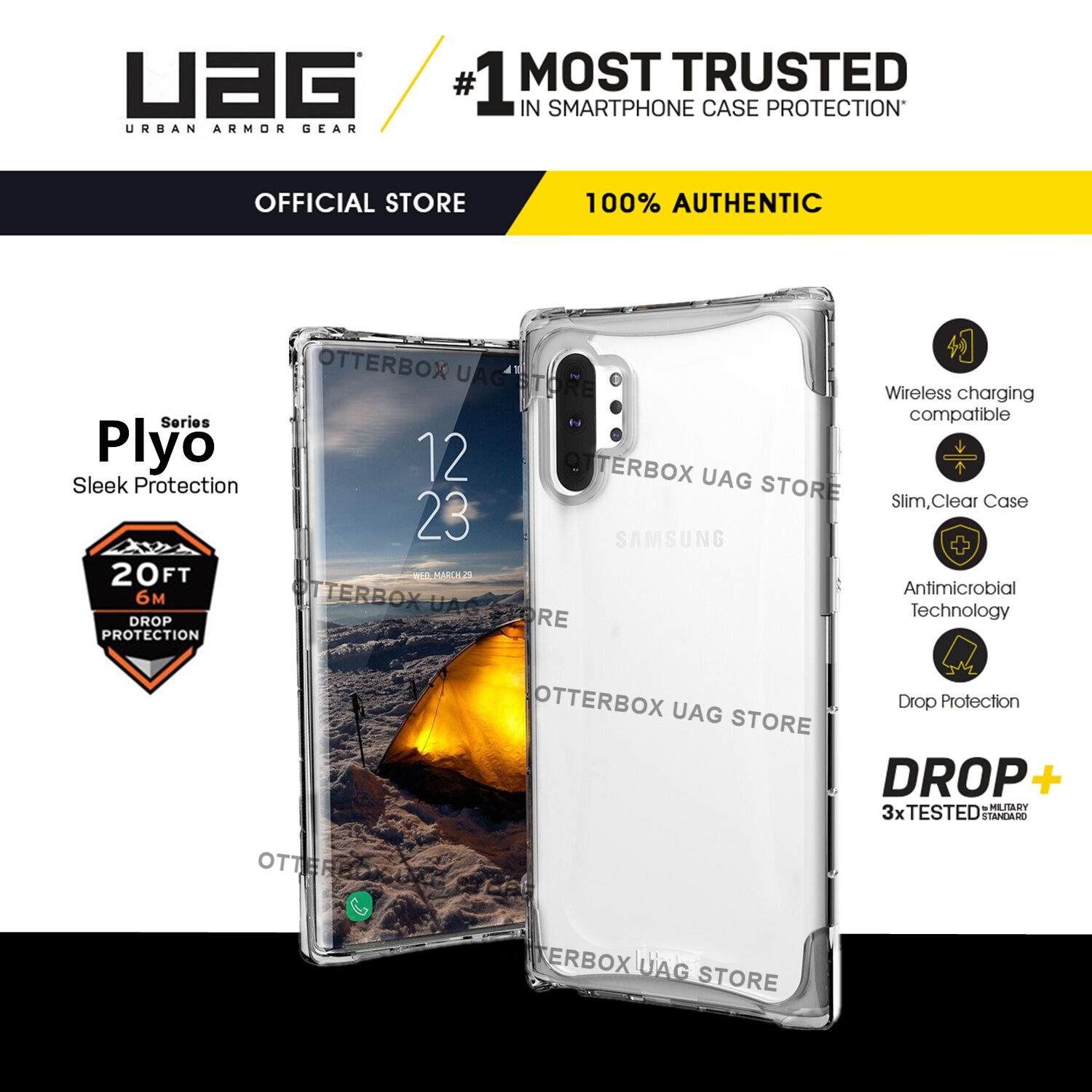 UAG Galaxy Note 10+ Plus / Galaxy Note 10 Case Cover Samsung Plyo พร้อม ...