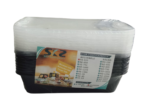 RECTANGLE 500ml / 650ml / 1000ml / 1200ml /2000ml MICROWAVEABLE ...