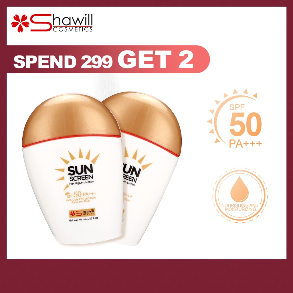 Shawill Sunscreen For Face SPF50 High sun protection, waterproof ...