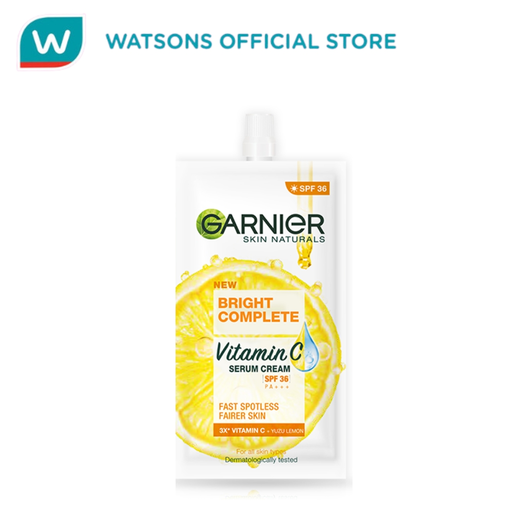 GARNIER Bright Complete SPF36 Muti-Action Whitening Serum Cream 7mL | Lazada PH