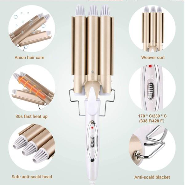 Curling Iron Wave Hair Curlers 3 Barrels curl iron hair curling iron ...