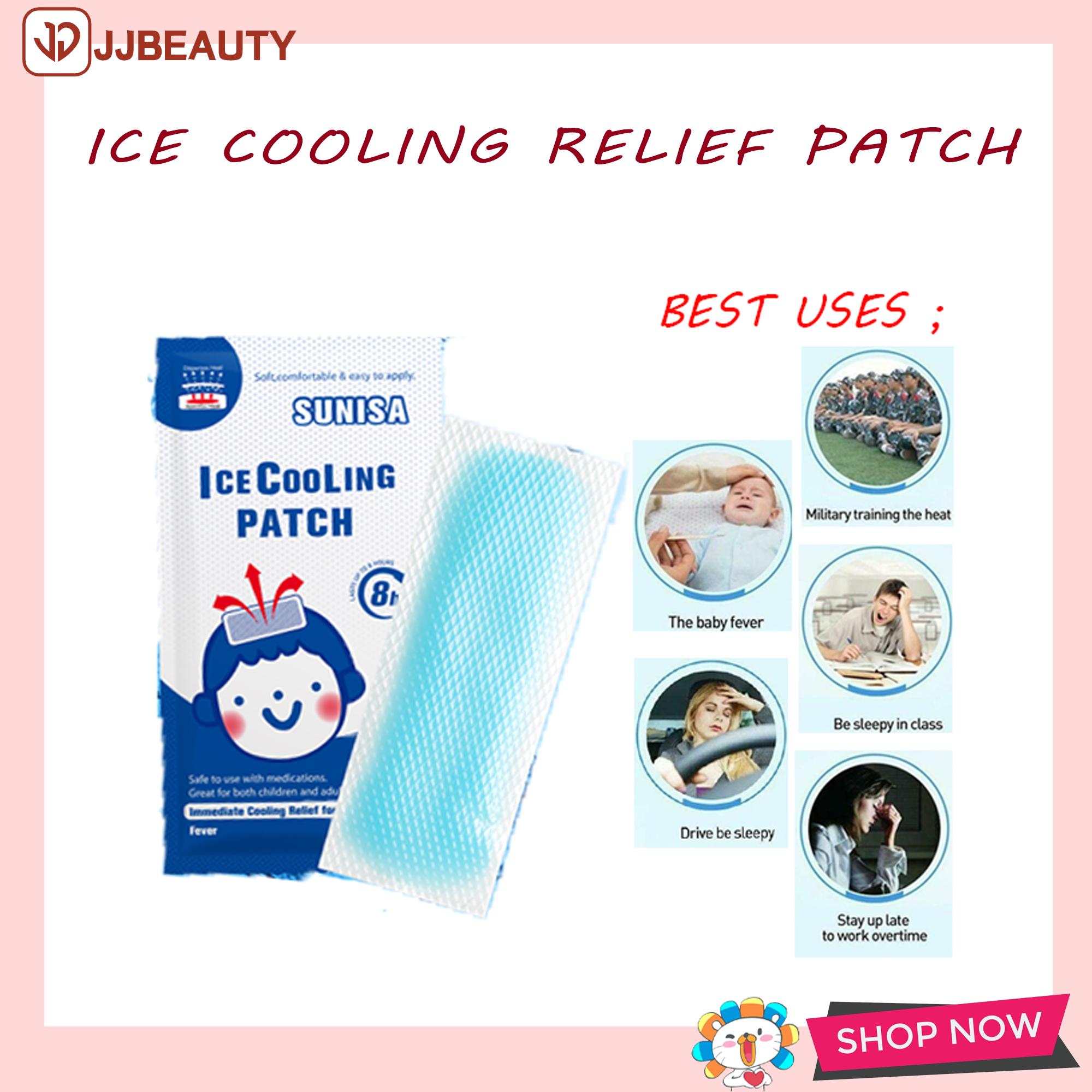 sunisa Summer Physical Cooling Ice Cold Pads Sunstroke Sticker ...