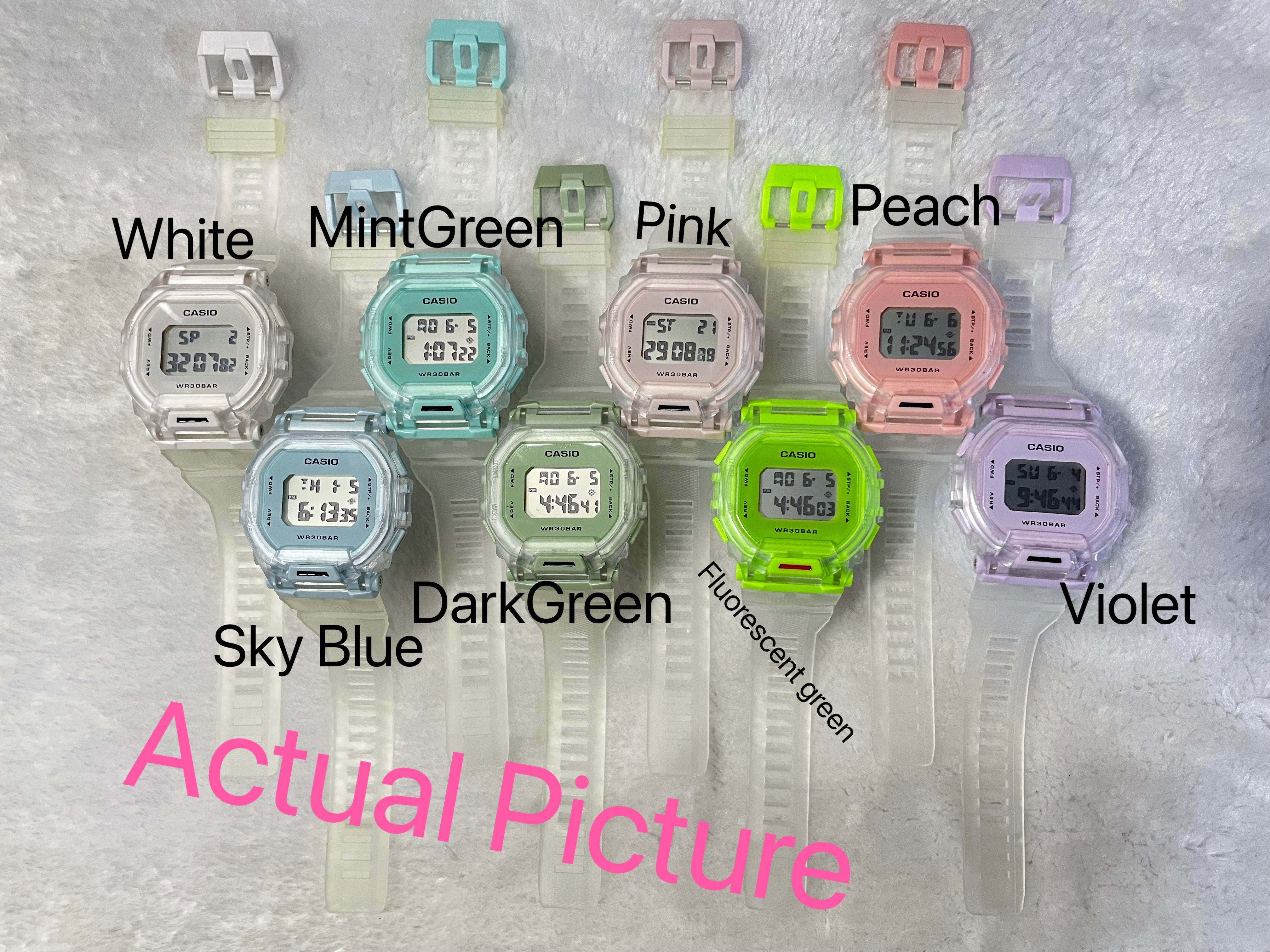 Korean Macaron Color Waterproof Men's Women's Student Sport Relo ...