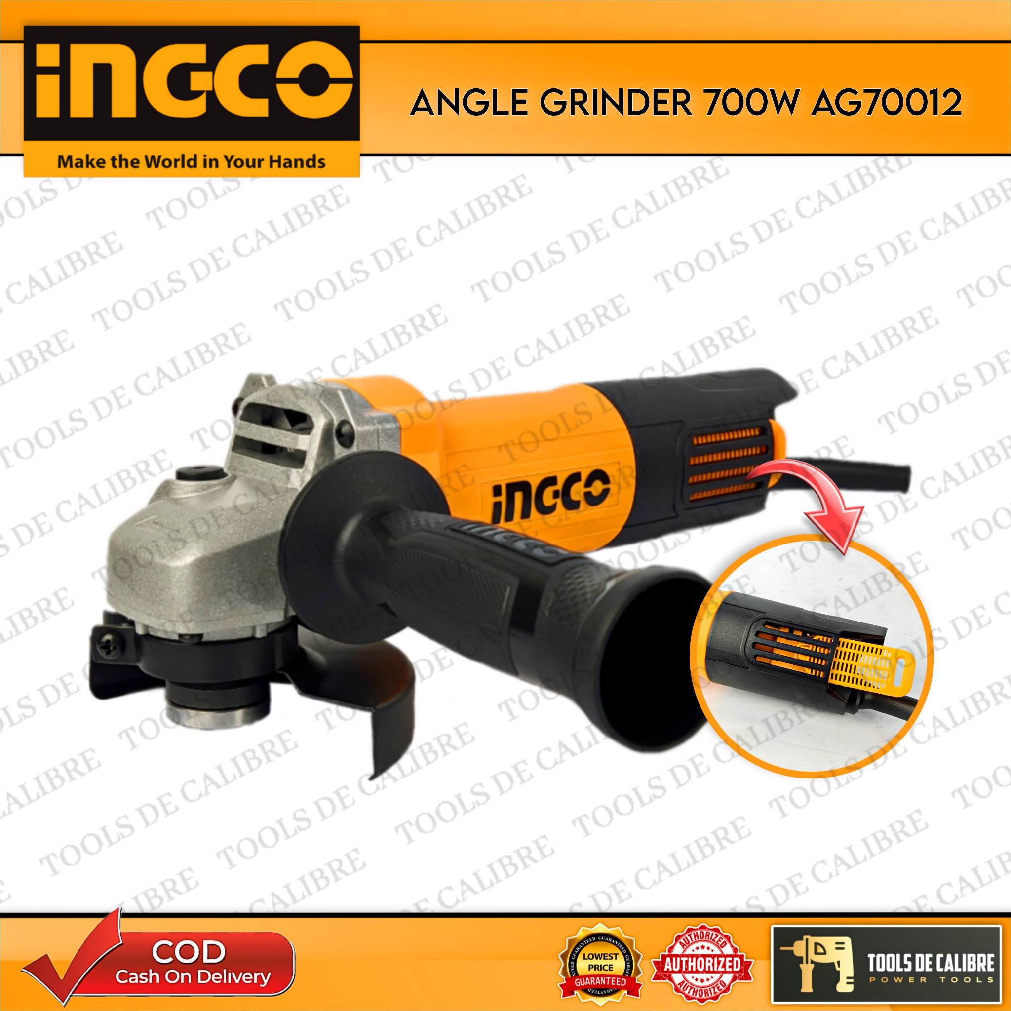 INGCO Angle Grinder 700W AG70012 | Lazada PH