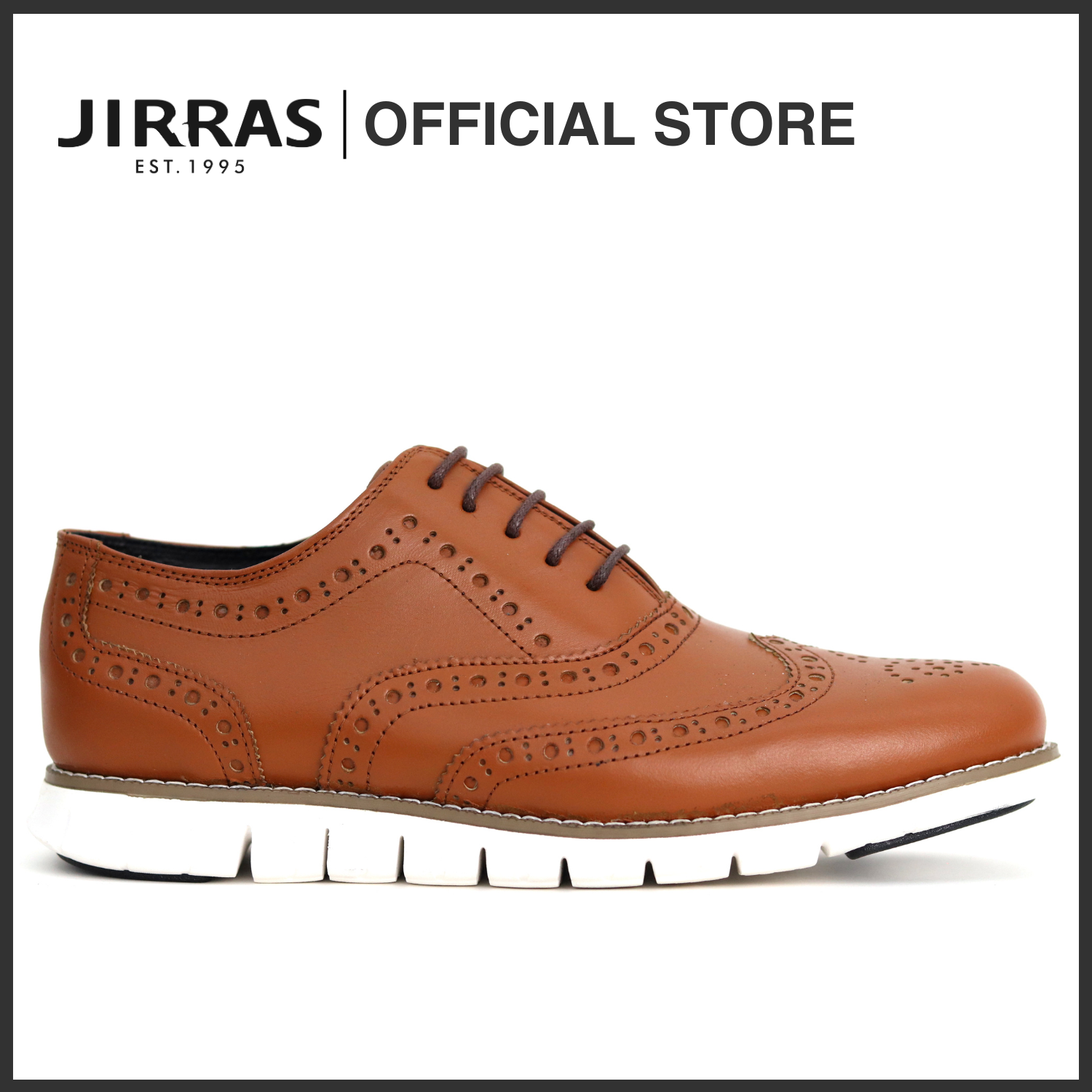 JIRRAS Men Wingtip Oxford Shoes Genuine Leather Filipino Handcraft ...