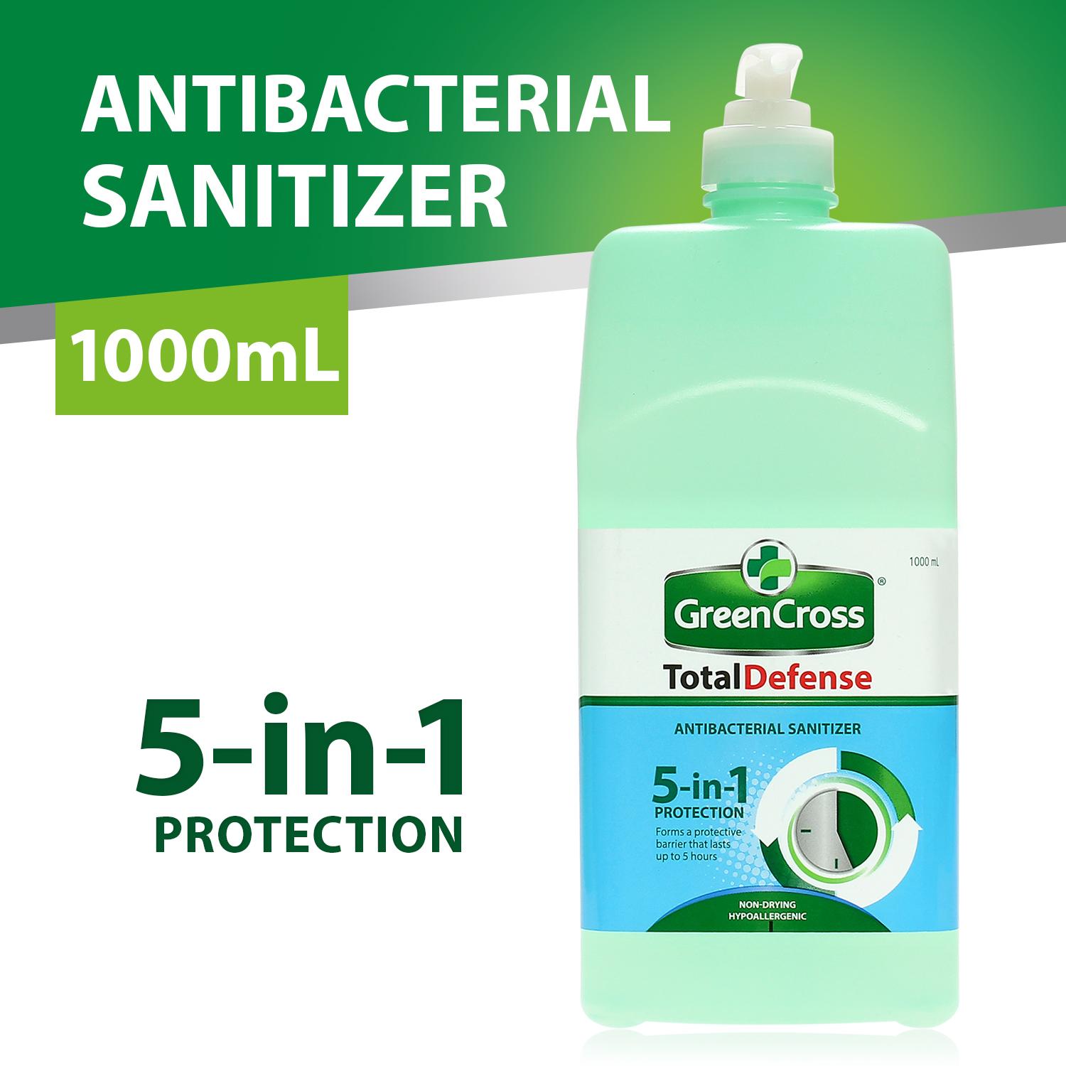 Green Cross Total Defense Antibacterial Sanitizer (1000 mL PD) | Lazada PH