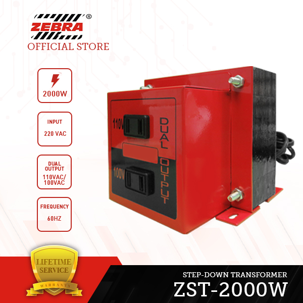 ZEBRA 2000W Step Down Transformer Input Voltage: 220VAC, Dual Output ...
