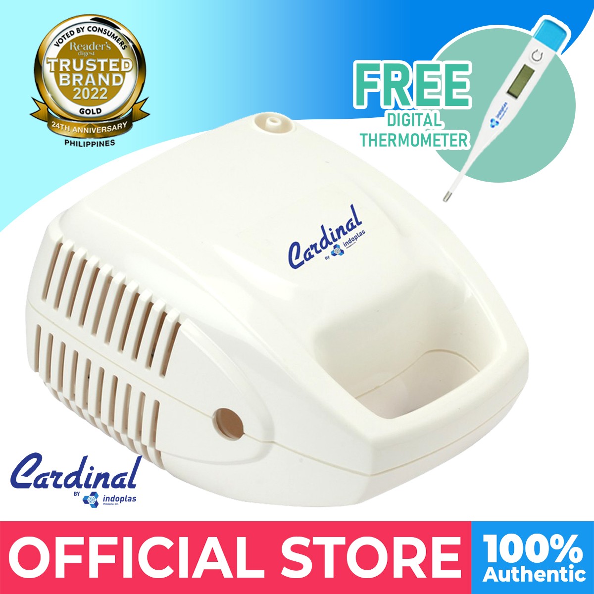 Indoplas Cardinal Handyneb Star Nebulizer - Free Digital Thermometer ...