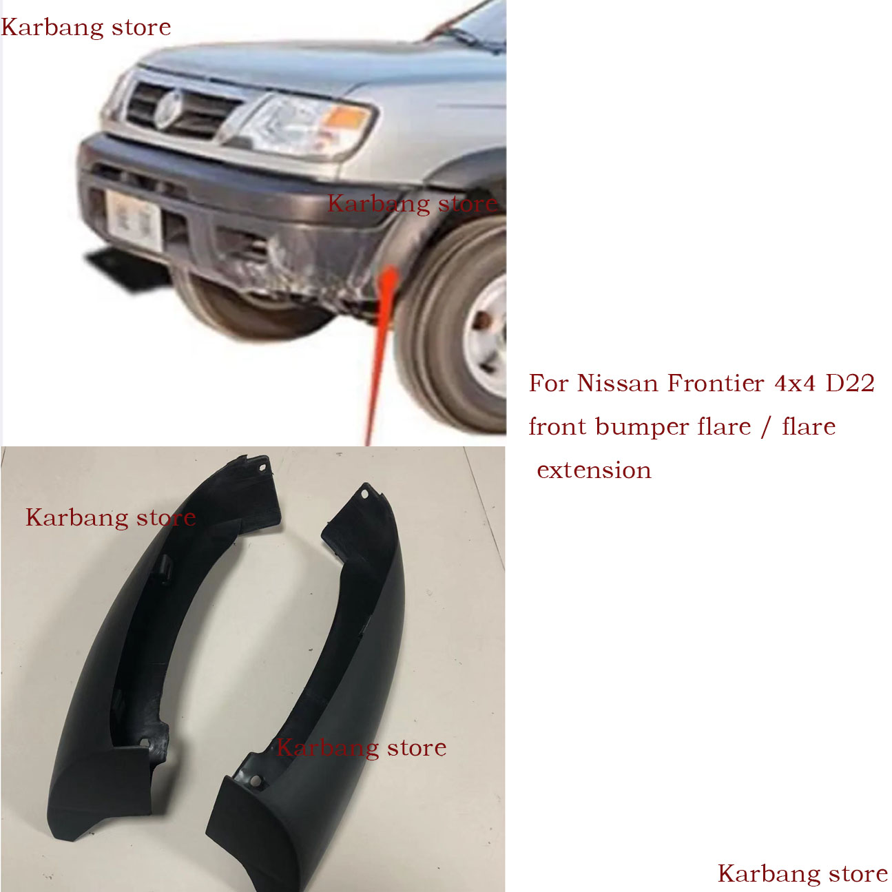 For Nissan Frontier 4x4 D22 front bumper flare / flare extension ...