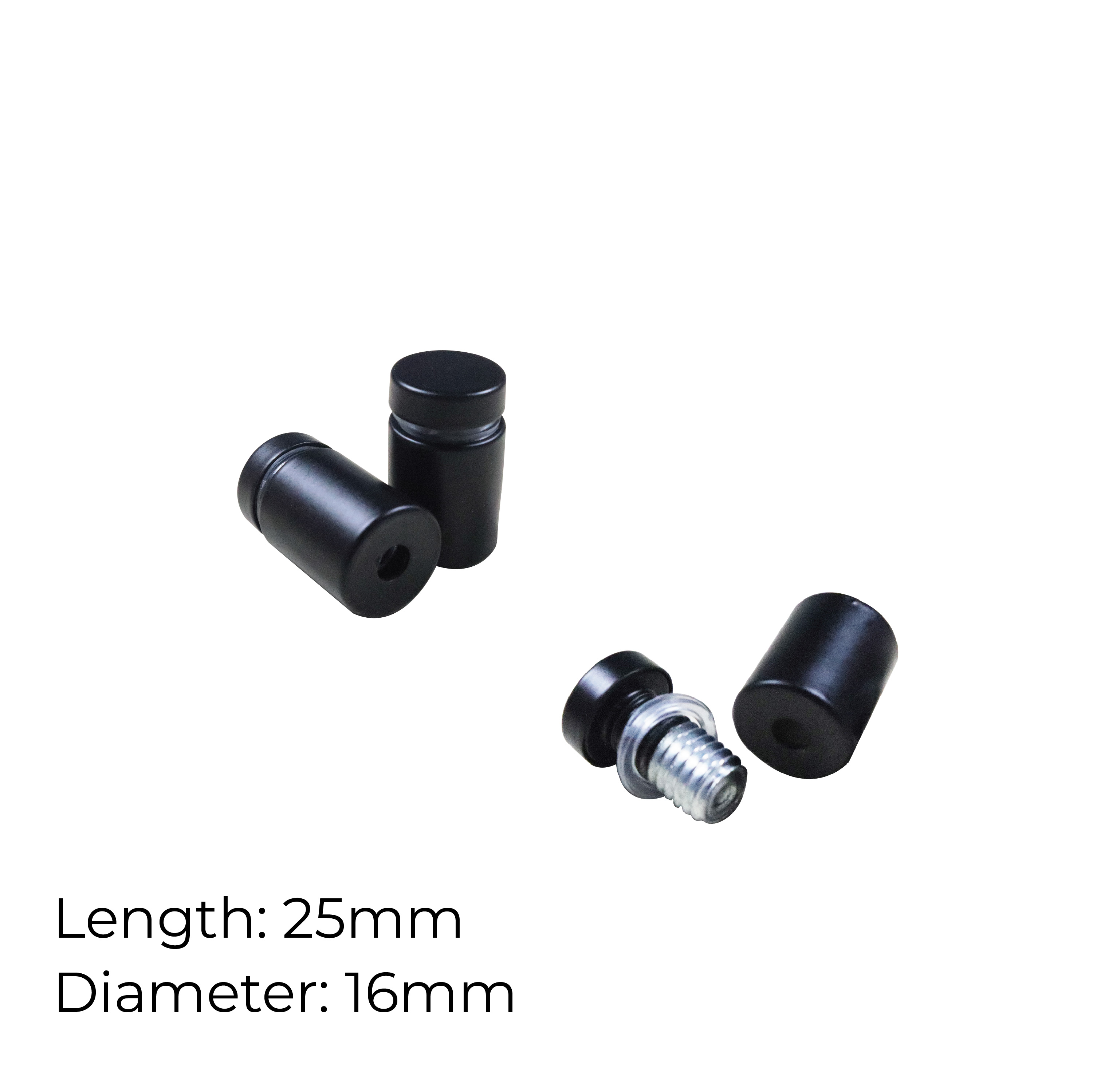 KGS Black Advertising Bolts Stainless Steel | 4pcs | 12mm x 30mm ...